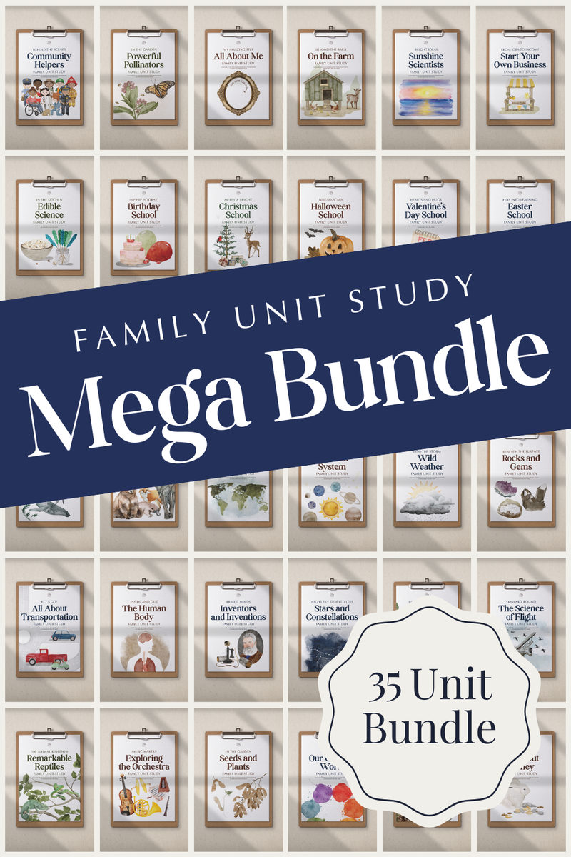 Family Unit Study Mega Bundle | Perfect for Ages 4 to 12! – How Wee Learn
